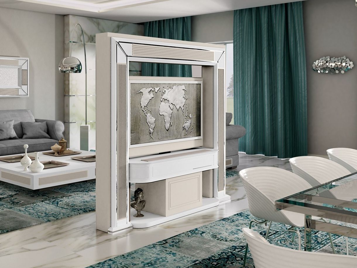 Double-sided swivel TV cabinet with cable management DESIRE REVOLVING ...