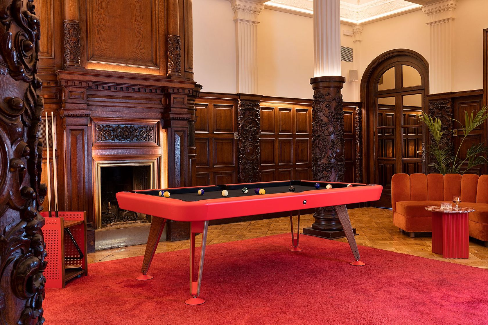 DIAGONAL INDOOR Indoor pool table in steel and iroko By RS Barcelona ...