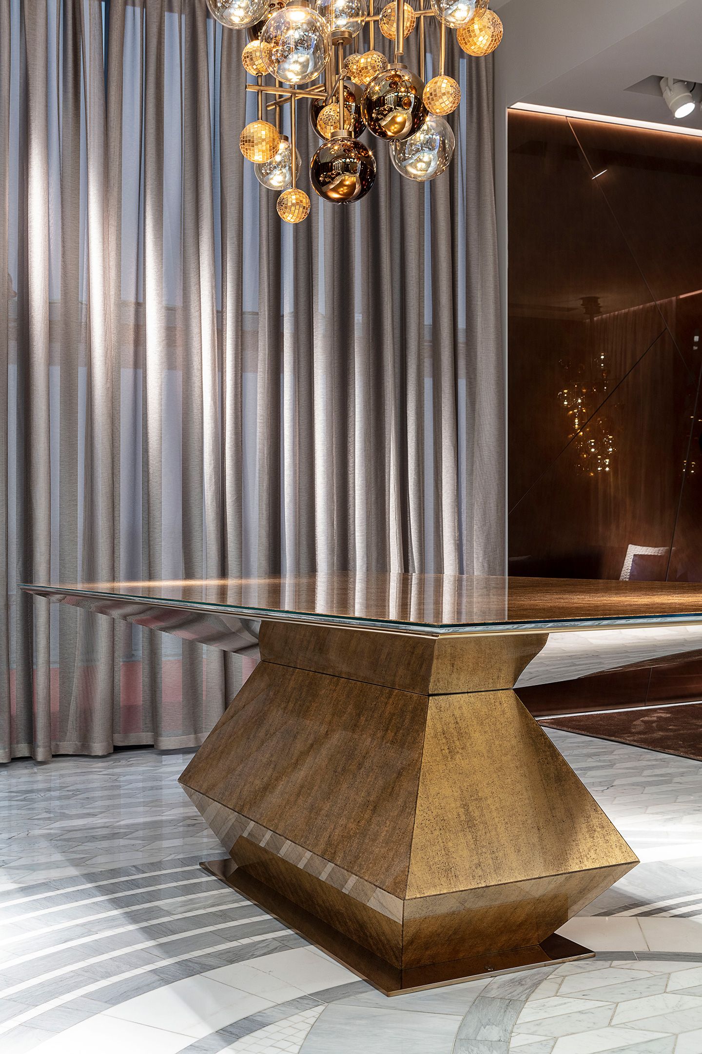 DIAMANTE Rectangular glass table By Sicis | design RADS