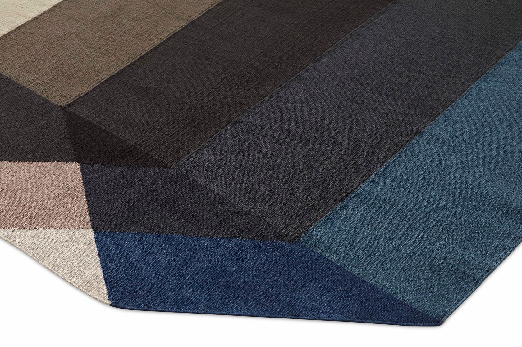 DIAMOND BLUE-BROWN Rug By GAN
