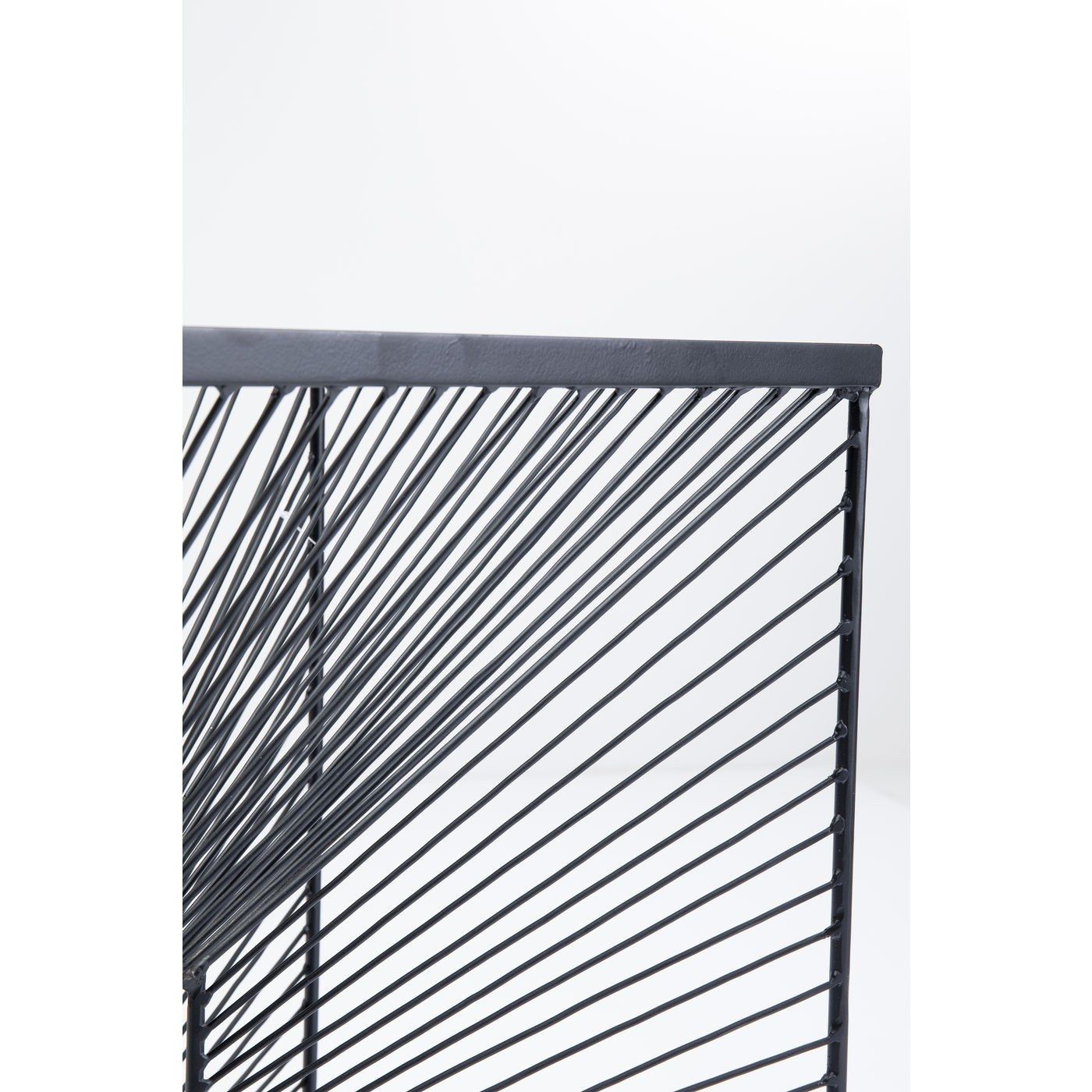 DIMENSION CONSOLE Rectangular glass and steel side table By KARE Design