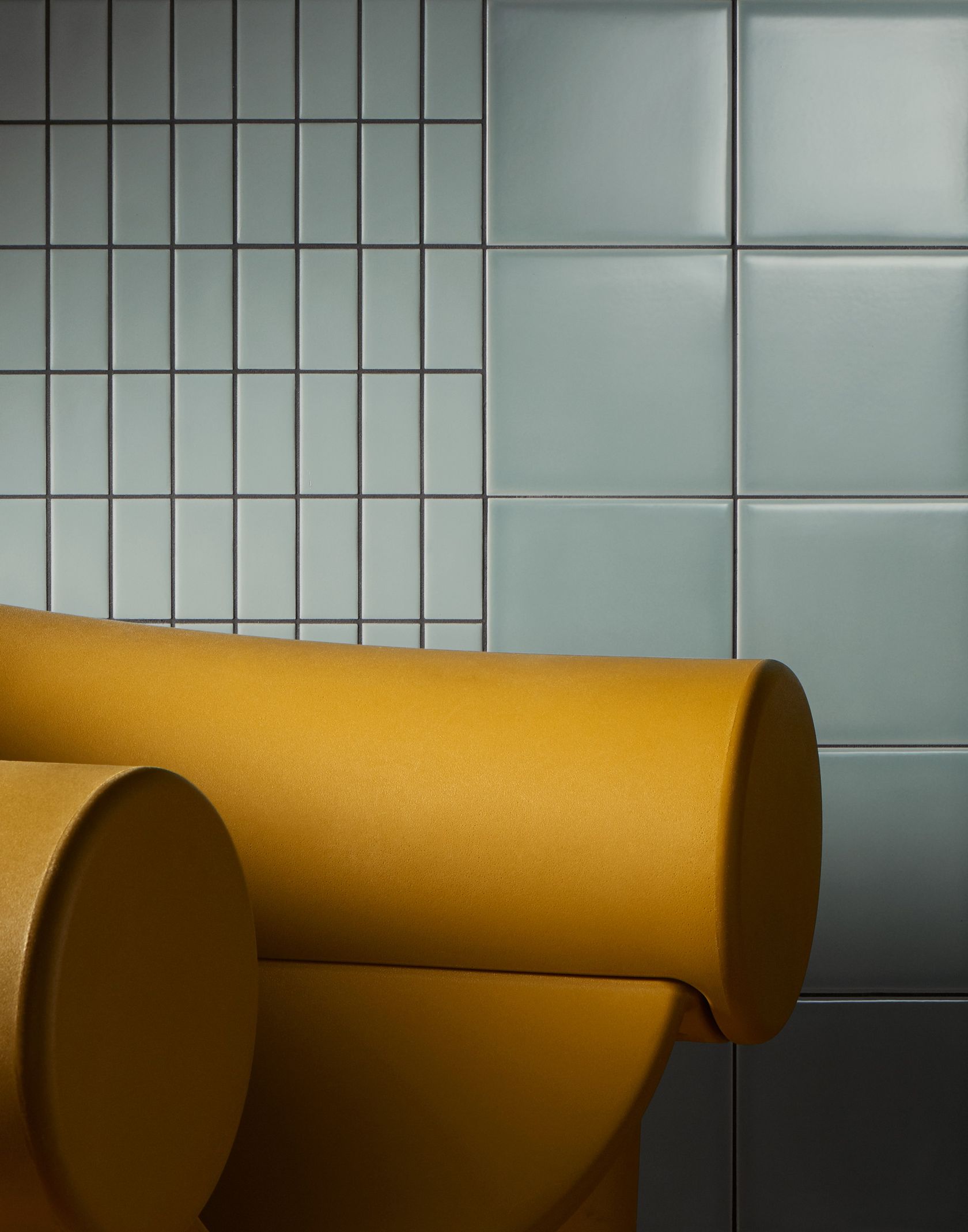 DIN LIGHT BLUE MATT Glazed stoneware wall/floor tiles By Mutina ...