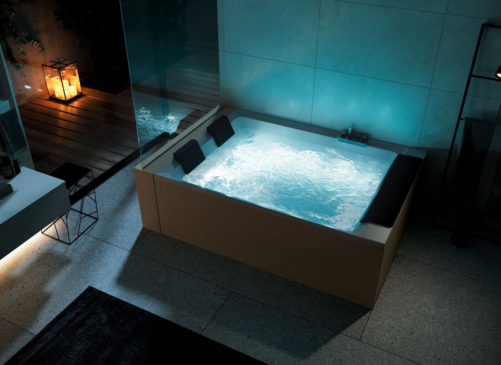 DIVINA DUAL 2 seater bathtub By NOVELLINI | design Massimo Farinatti