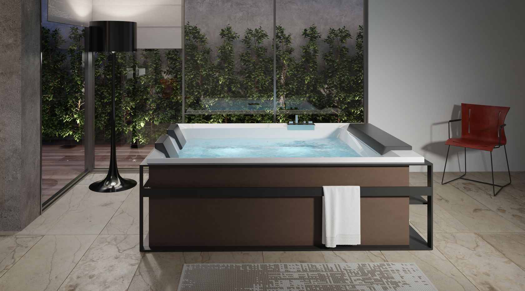 DIVINA DUAL 2 seater bathtub By NOVELLINI | design Massimo Farinatti