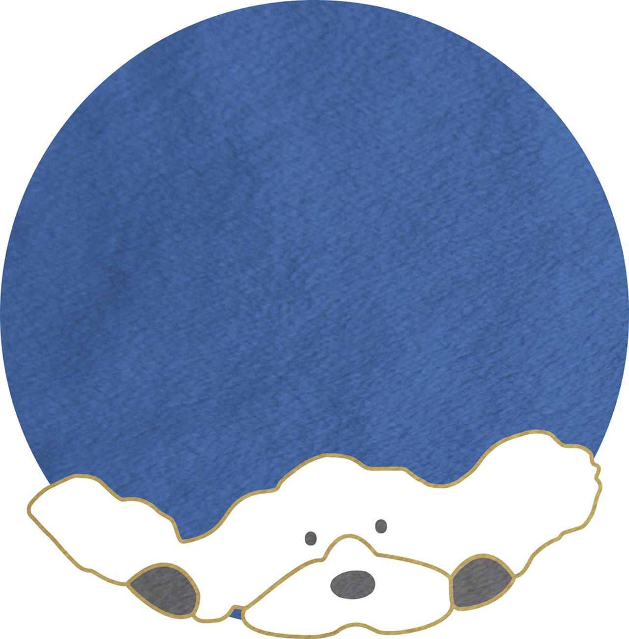 LE CHIEN Round cotton kids rug By Un Tapis à Paris