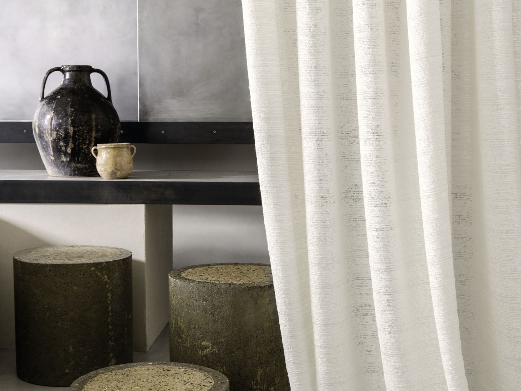 Tissu en lin DOLCE LINO - TEXTURES DE LIN Collection Dolce lino By Élitis