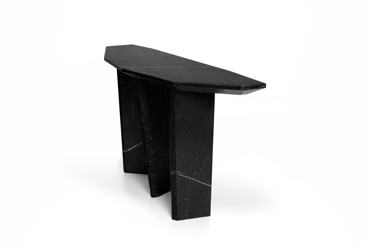 DOLMEN Demilune marble console table By Ginger & Jagger