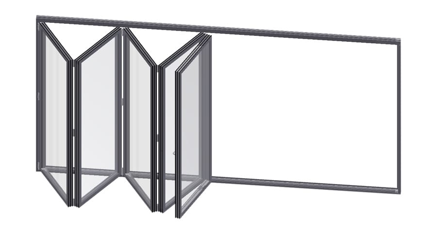 DOMAL GARDEN TB75 Folding aluminium glass facade By DOMAL