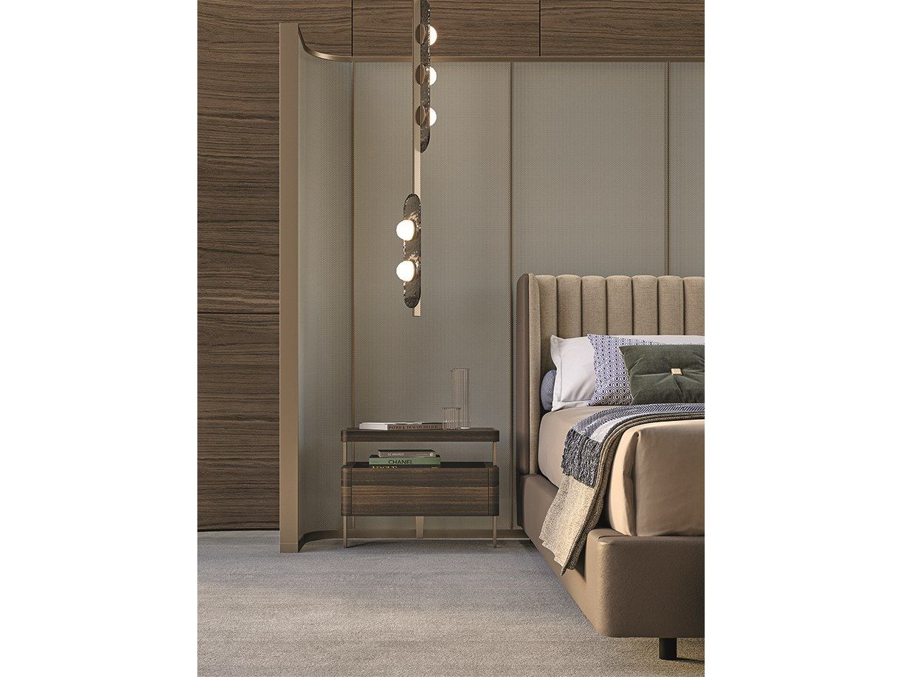 DOMUS Rectangular wooden bedside table with drawers By Turri | design ...