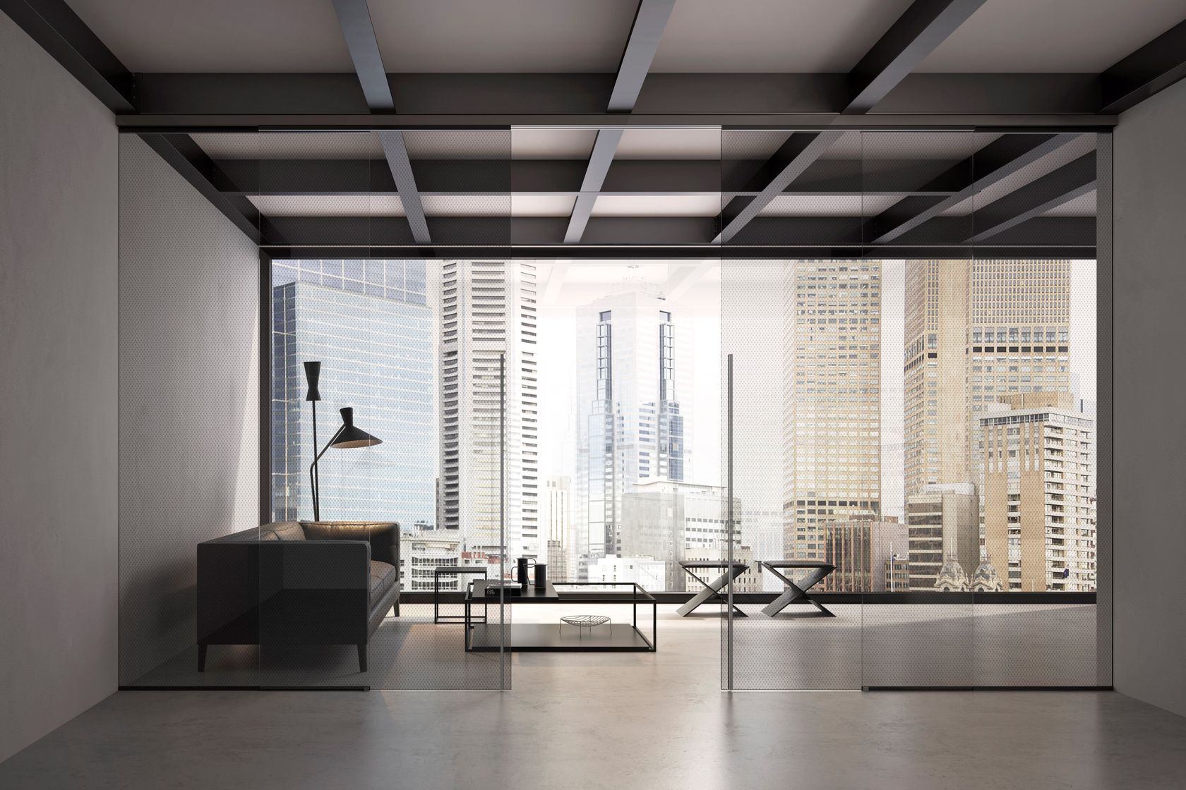 DOT Glass sliding door By ALBED | design CRS Albed