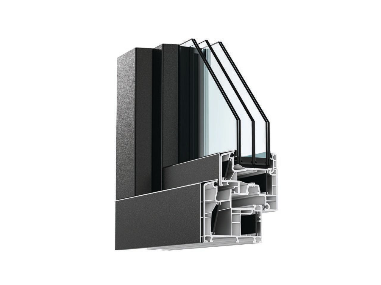 DQG 85 ENERGETO ALU PVC/Aluminium windows and doors By DQG - Diquigiovanni