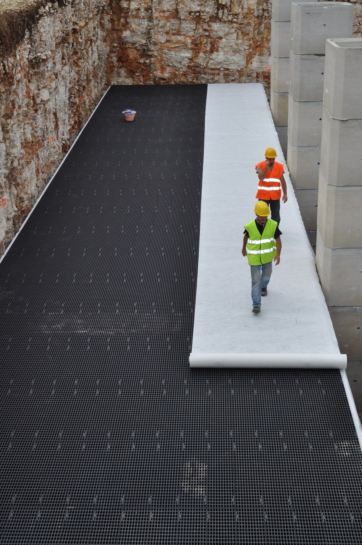 Drainage channel and part DRAINPANEL By Geoplast