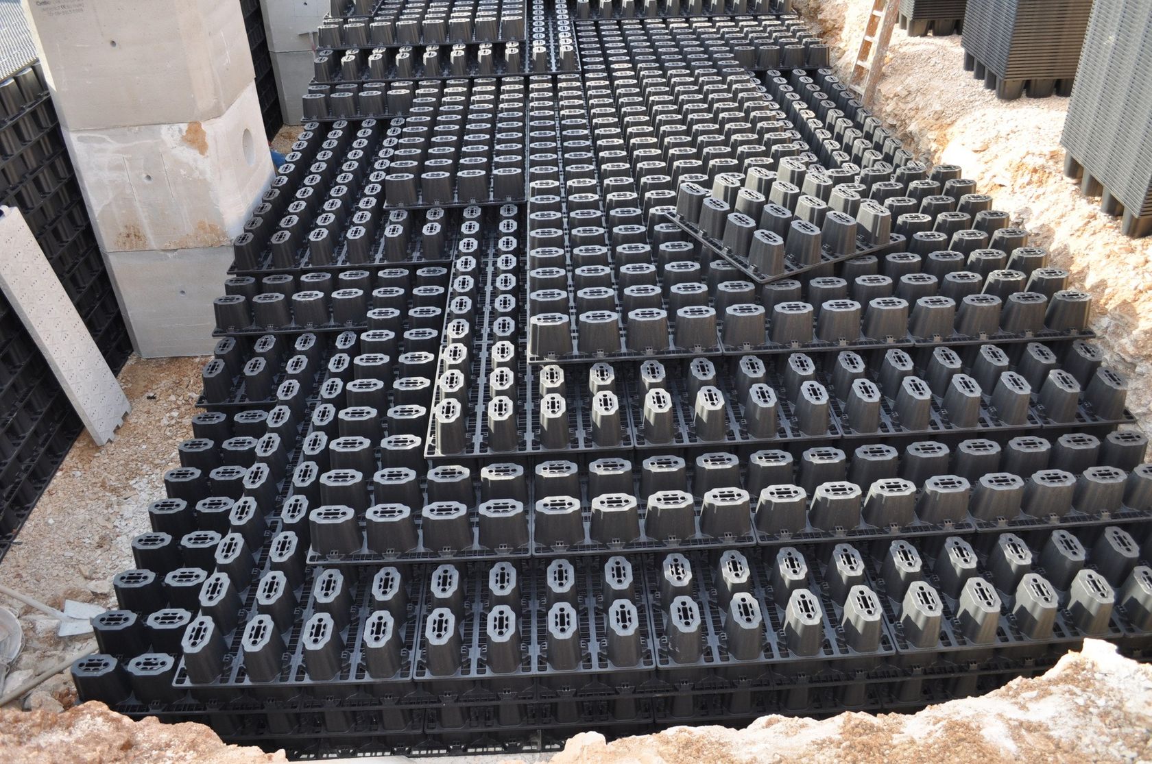 Drainage channel and part DRAINPANEL By Geoplast
