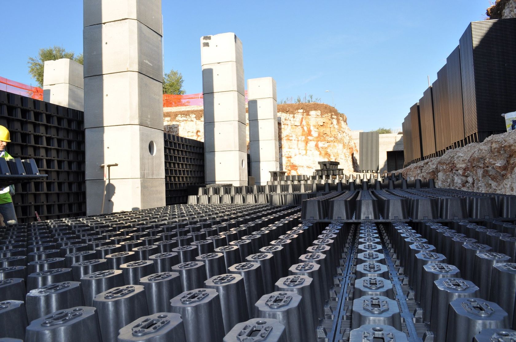 Drainage channel and part DRAINPANEL By Geoplast