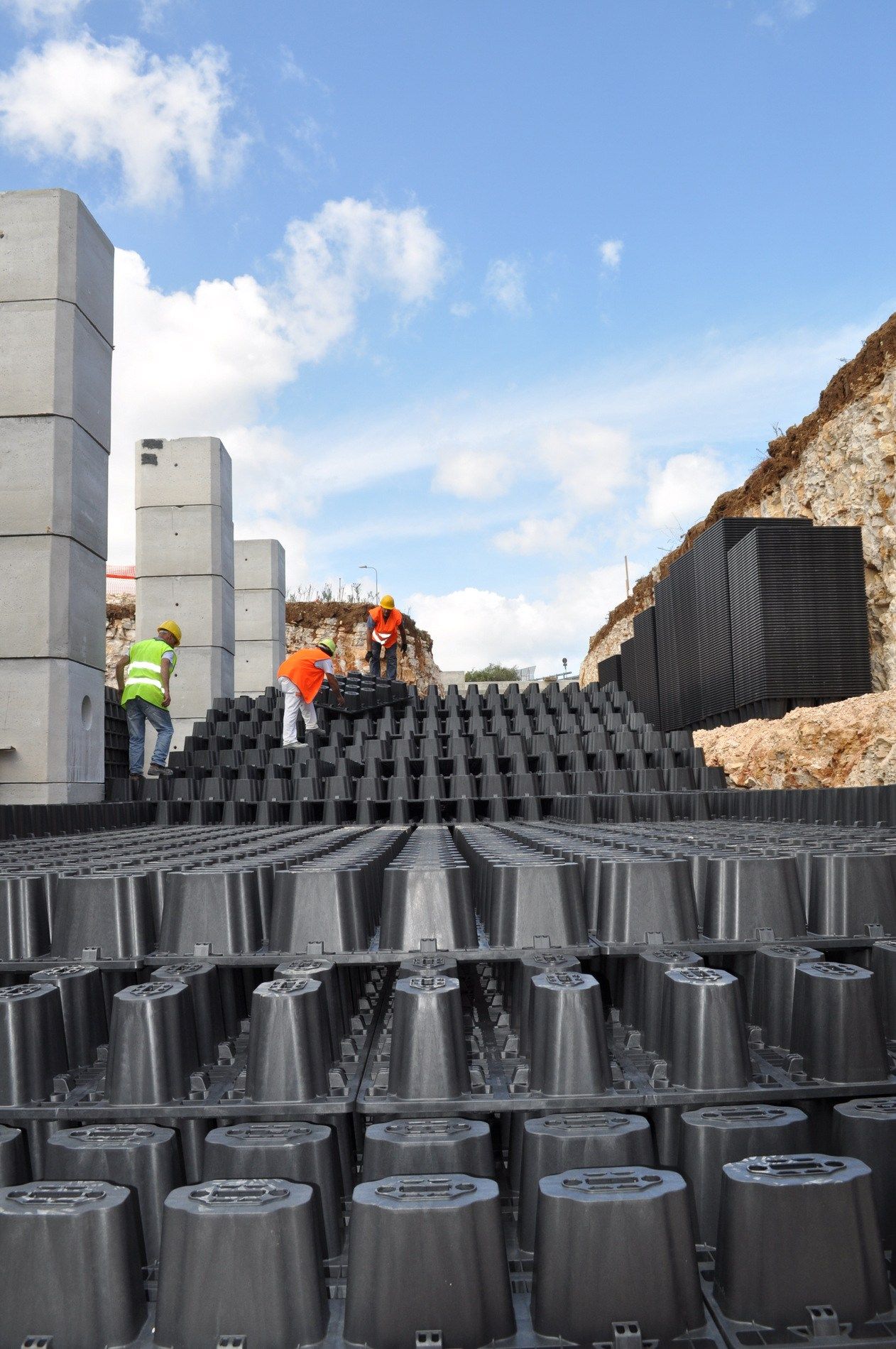 Drainage channel and part DRAINPANEL By Geoplast