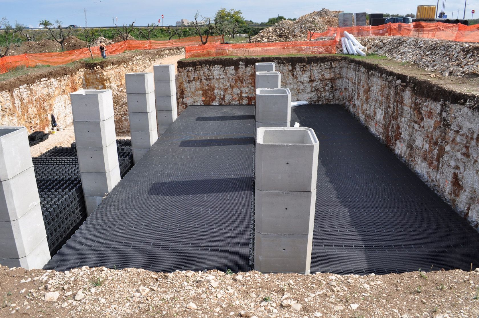 Drainage channel and part DRAINPANEL By Geoplast