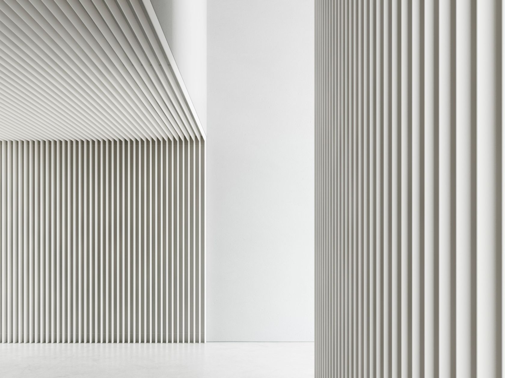 Ceiling mounted aluminium boiserie DRESSWALLSTRIPES LN10 By Dresswall