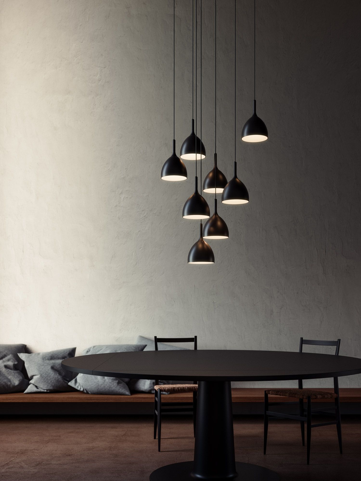 Halogen steel pendant lamp DRINK H1 By Rotaliana design D&L Studio