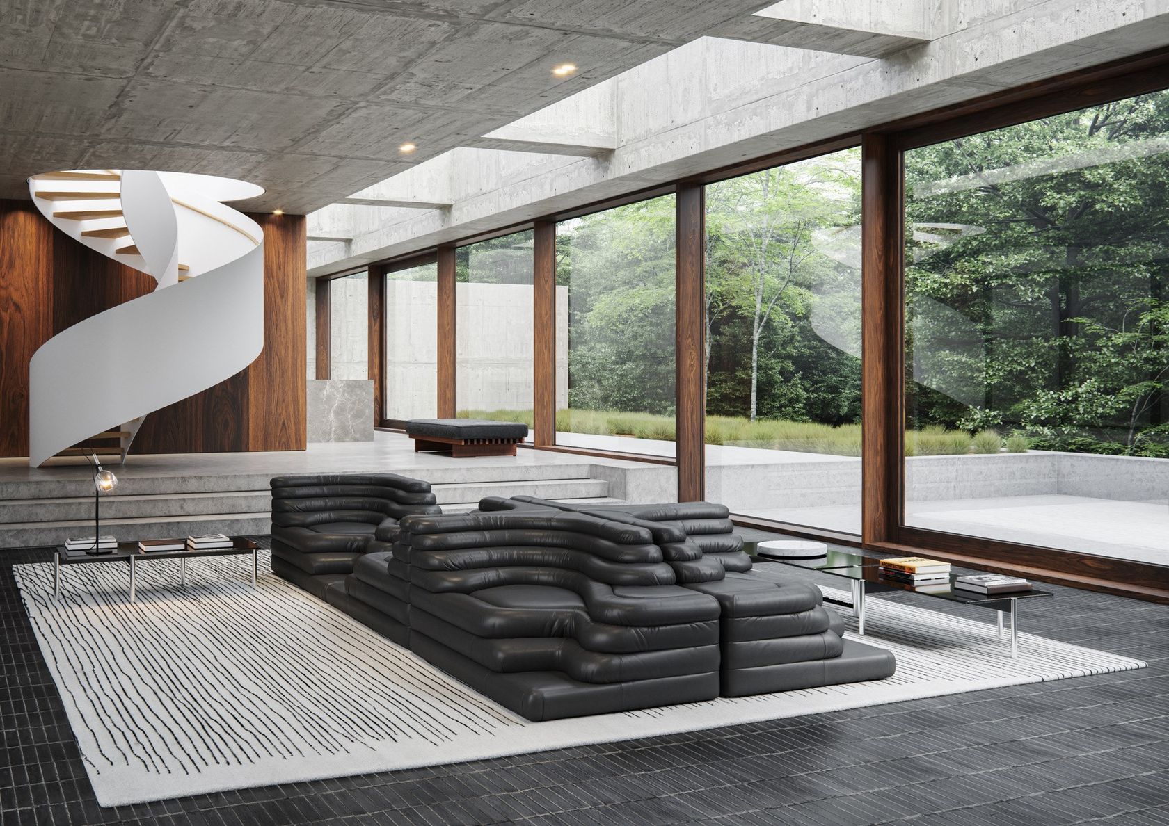 DS-1025 TERRAZZA Modular leather sofa By de Sede | design Ubald Klug