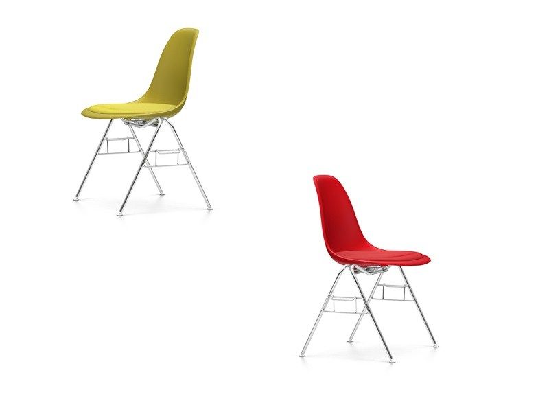 DSS Stackable polypropylene training chair By Vitra | design Charles ...