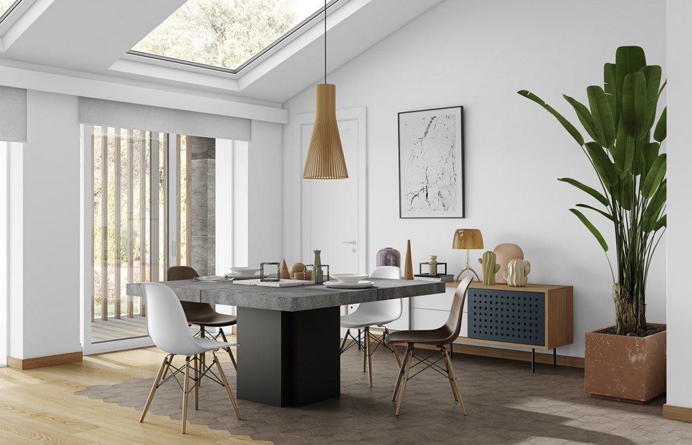 DUSK | Cement table Square cement dining table By TemaHome