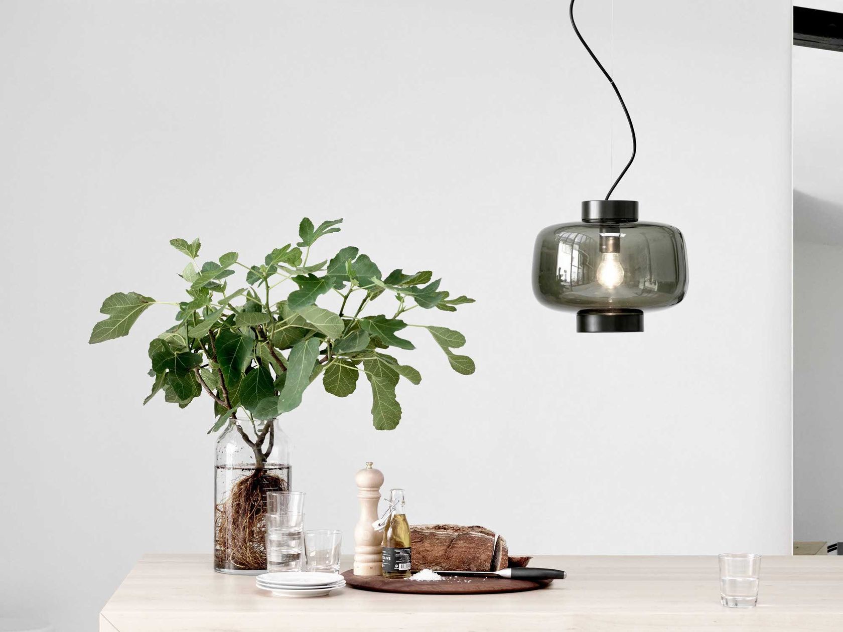 Blown glass pendant lamp DUSK By Hem design Sylvain Willenz