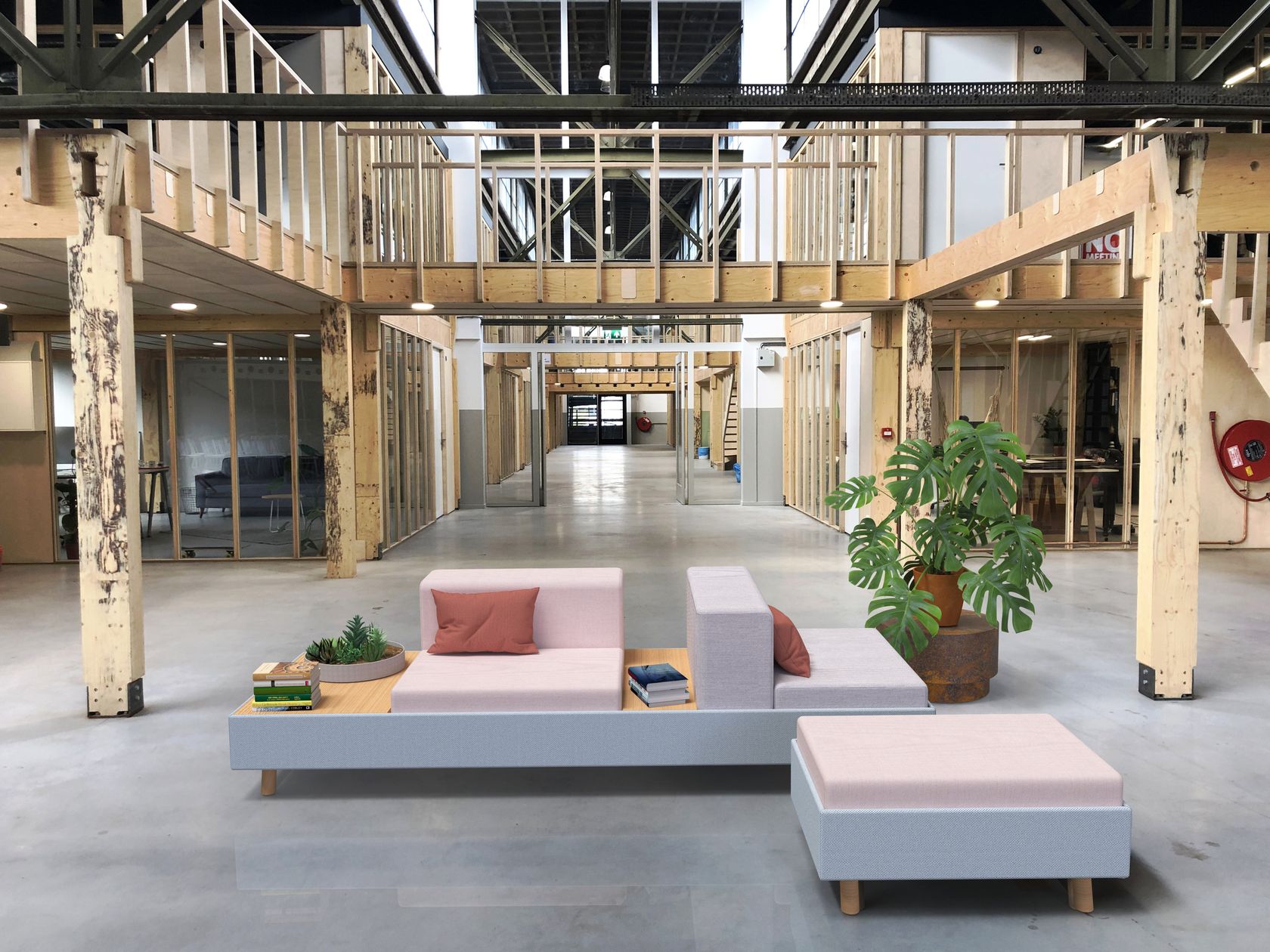 Sectional modular fabric sofa DYNAMIC SOFA By Addon Furniture