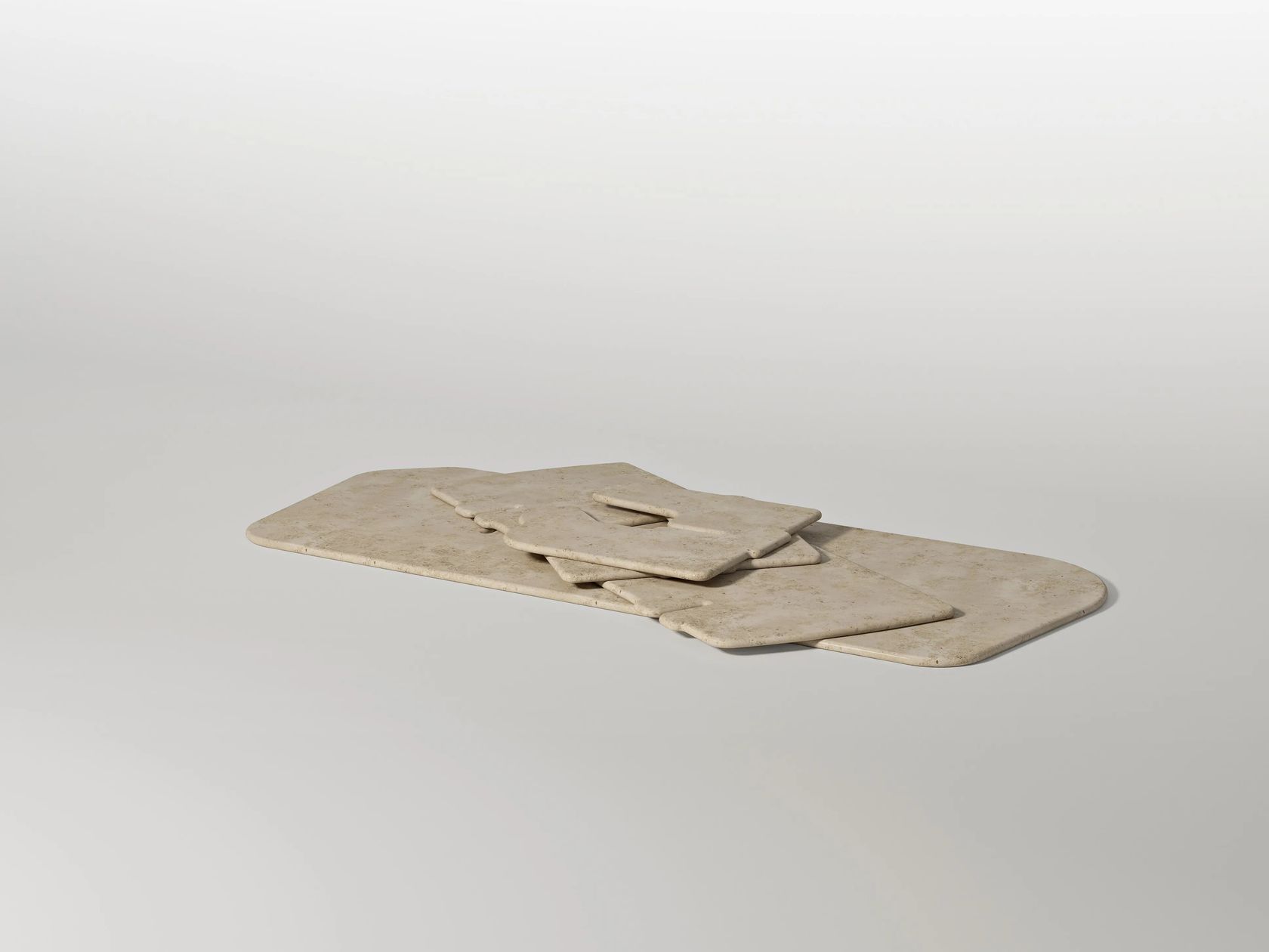 LAMÉ Rectangular natural stone table By Davani | design INC ...