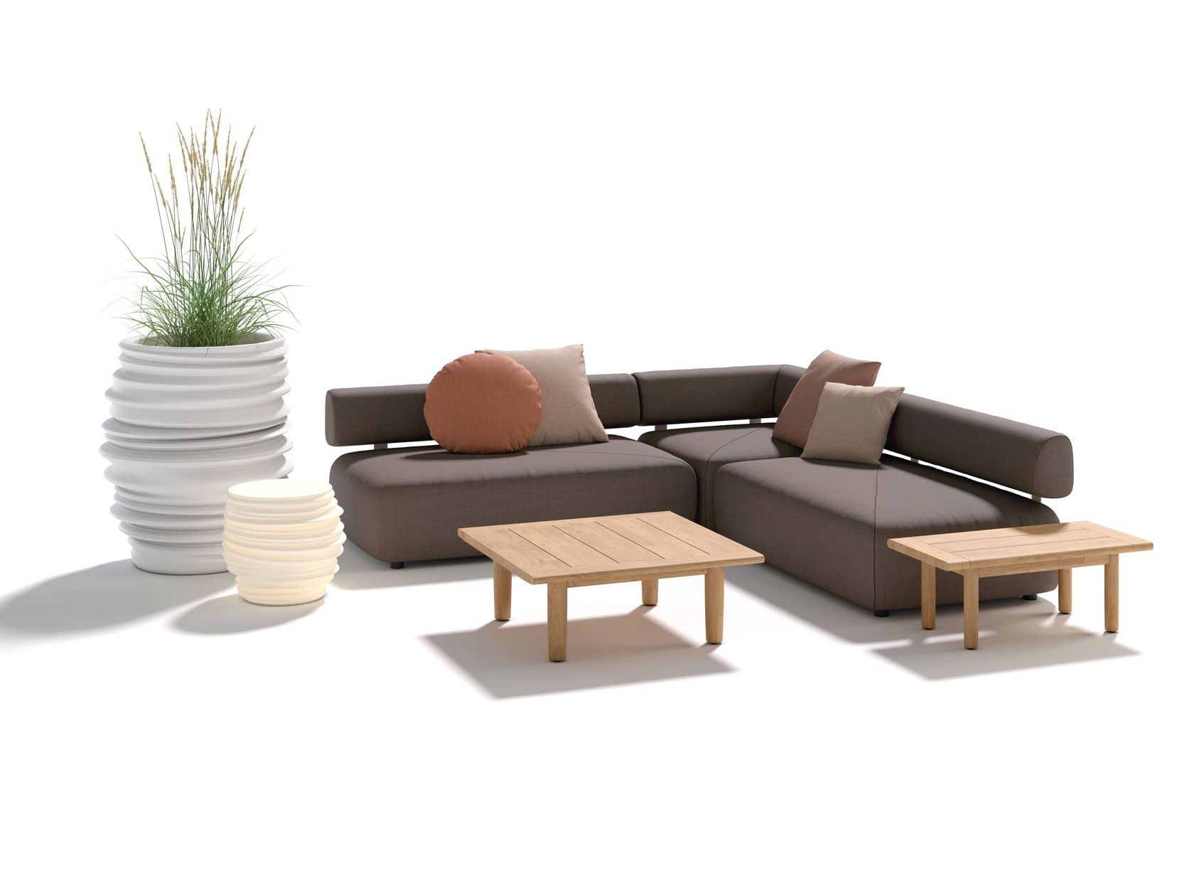 BRIXX Modular fabric garden sofa By Dedon | design Lorenza Bozzoli