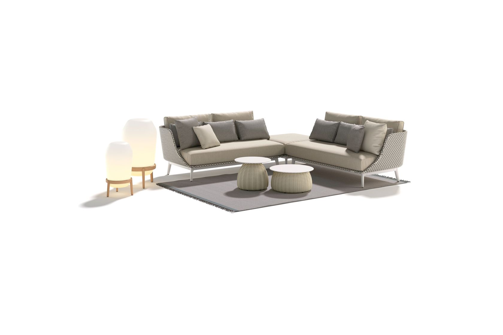 PORCINI Garden side table By DEDON
