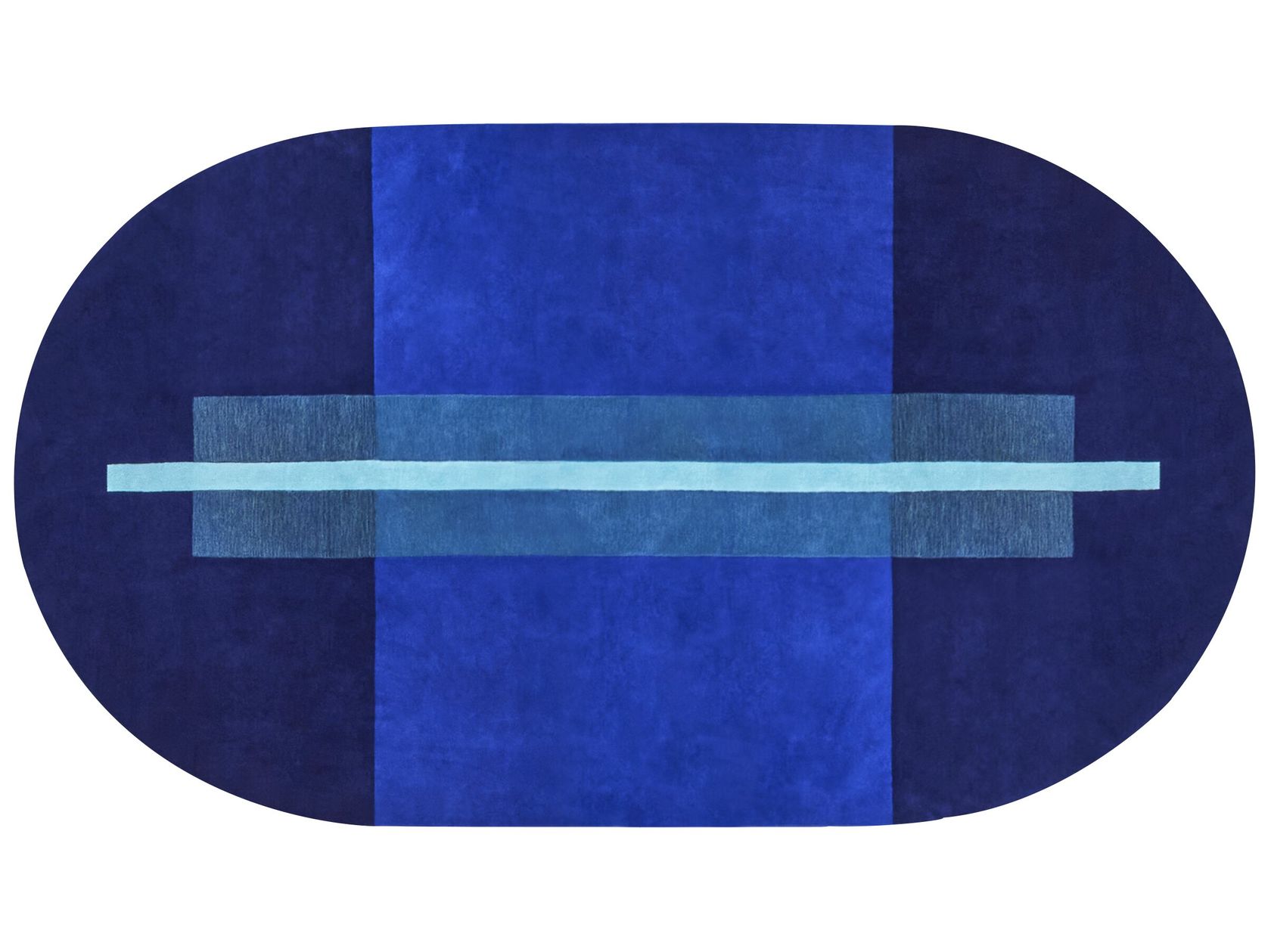 OVERLAY PILL BLUE Rug By DesignByThem