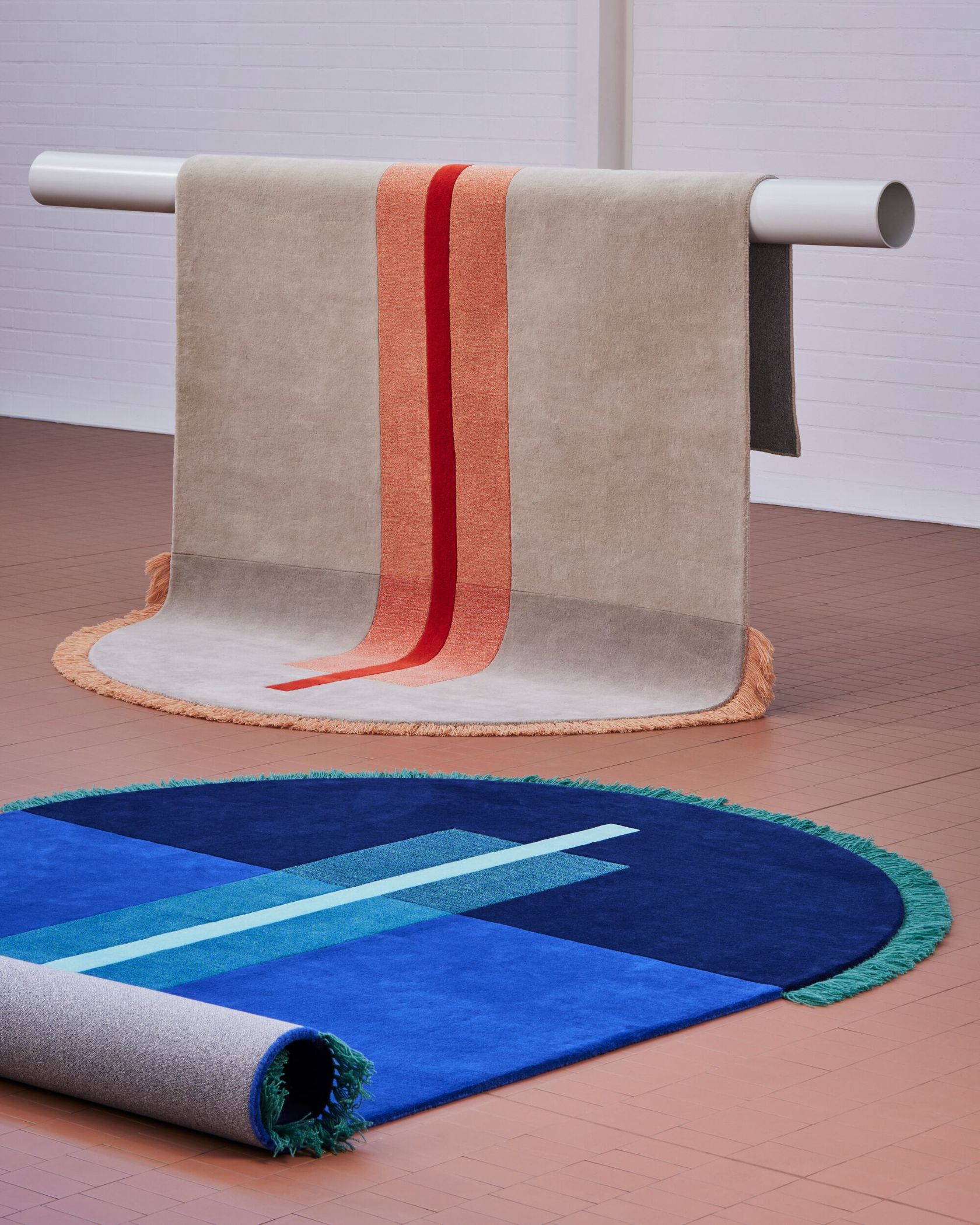 OVERLAY PILL BLUE Rug By DesignByThem