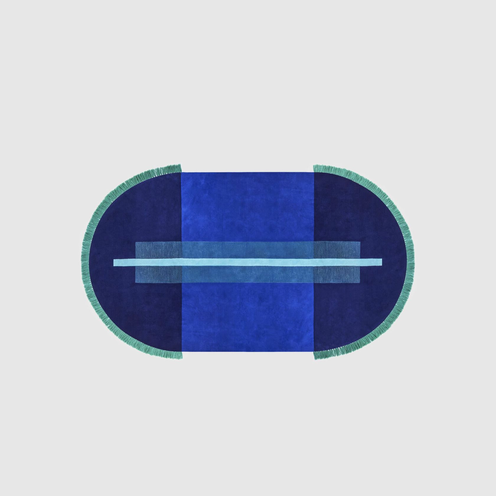 OVERLAY PILL BLUE Rug By DesignByThem