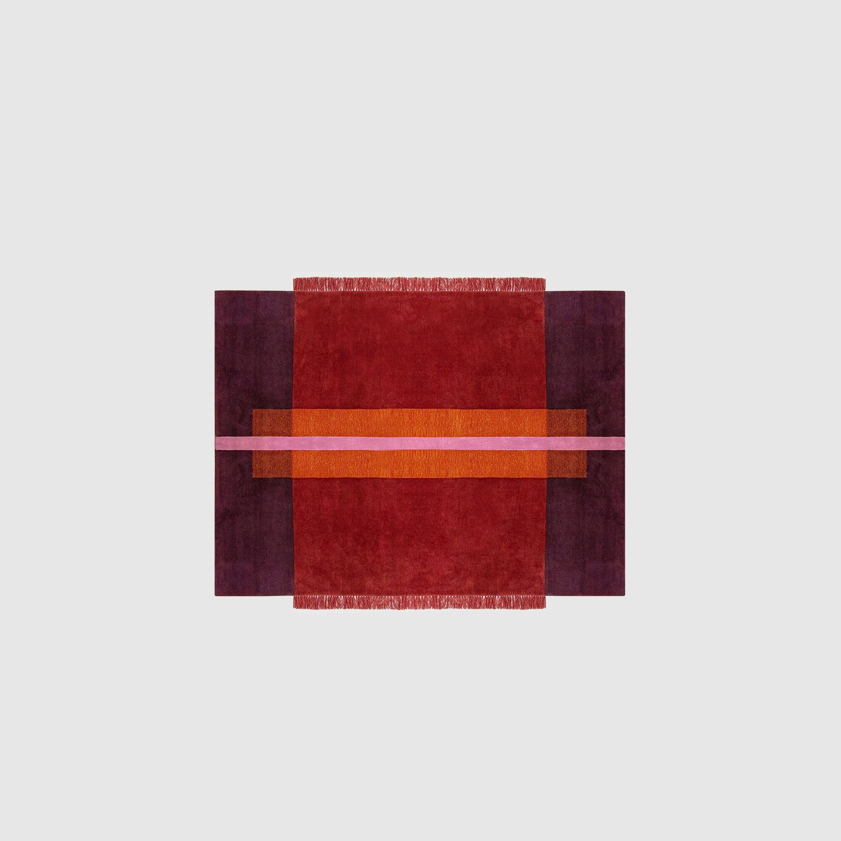 OVERLAY RECTANGLE BURGUNDY Rug By DesignByThem