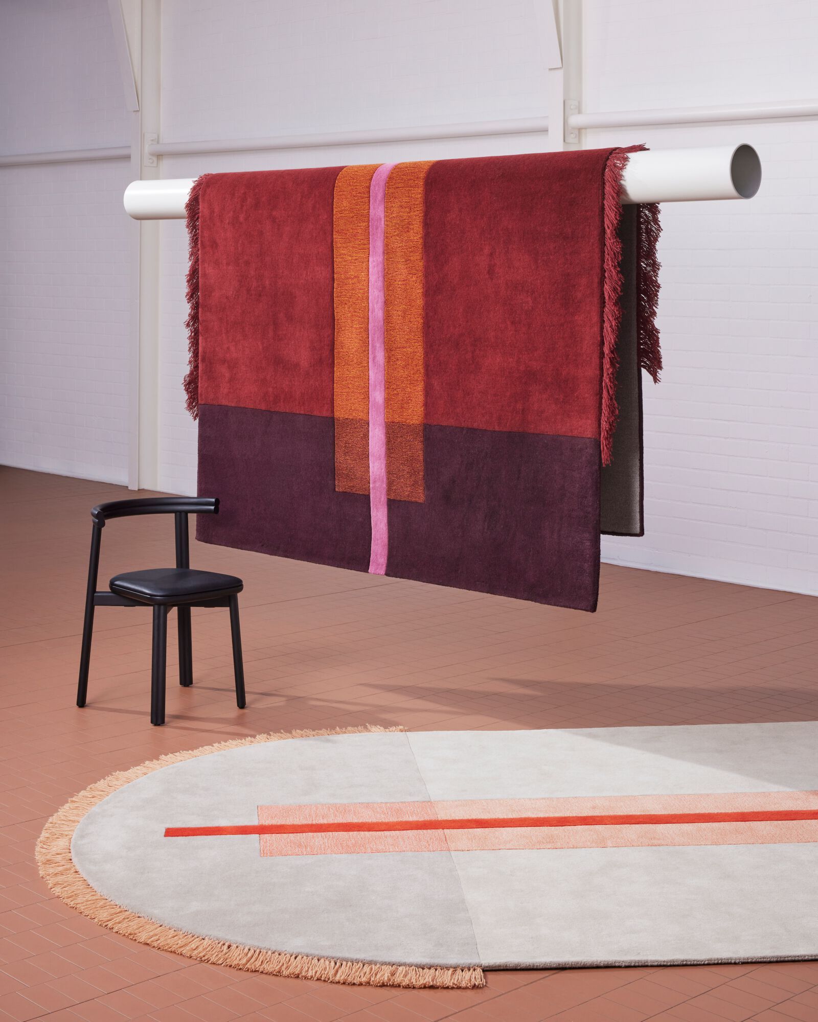 OVERLAY RECTANGLE BURGUNDY Rug By DesignByThem
