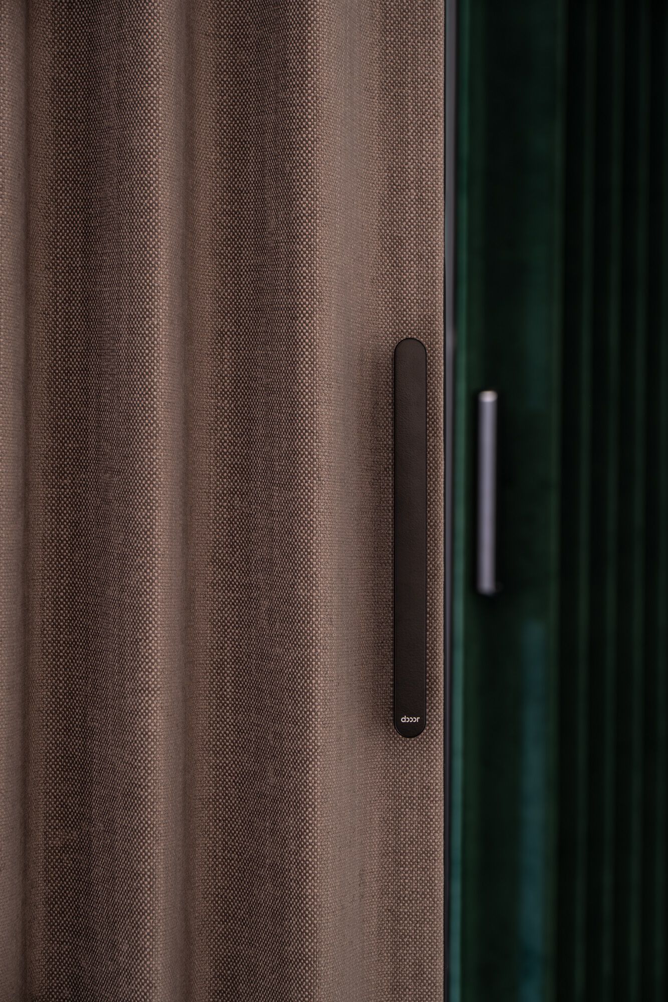 Folding door with velvet cladding Textile door By Dooor
