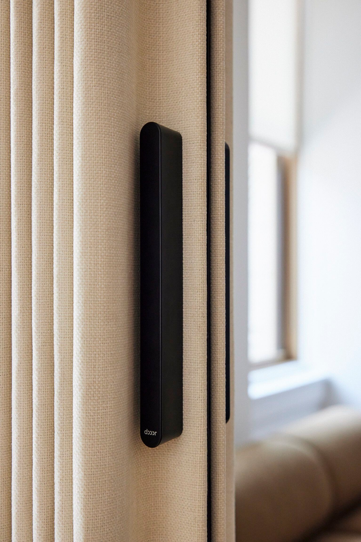 Folding door with velvet cladding Textile door By Dooor