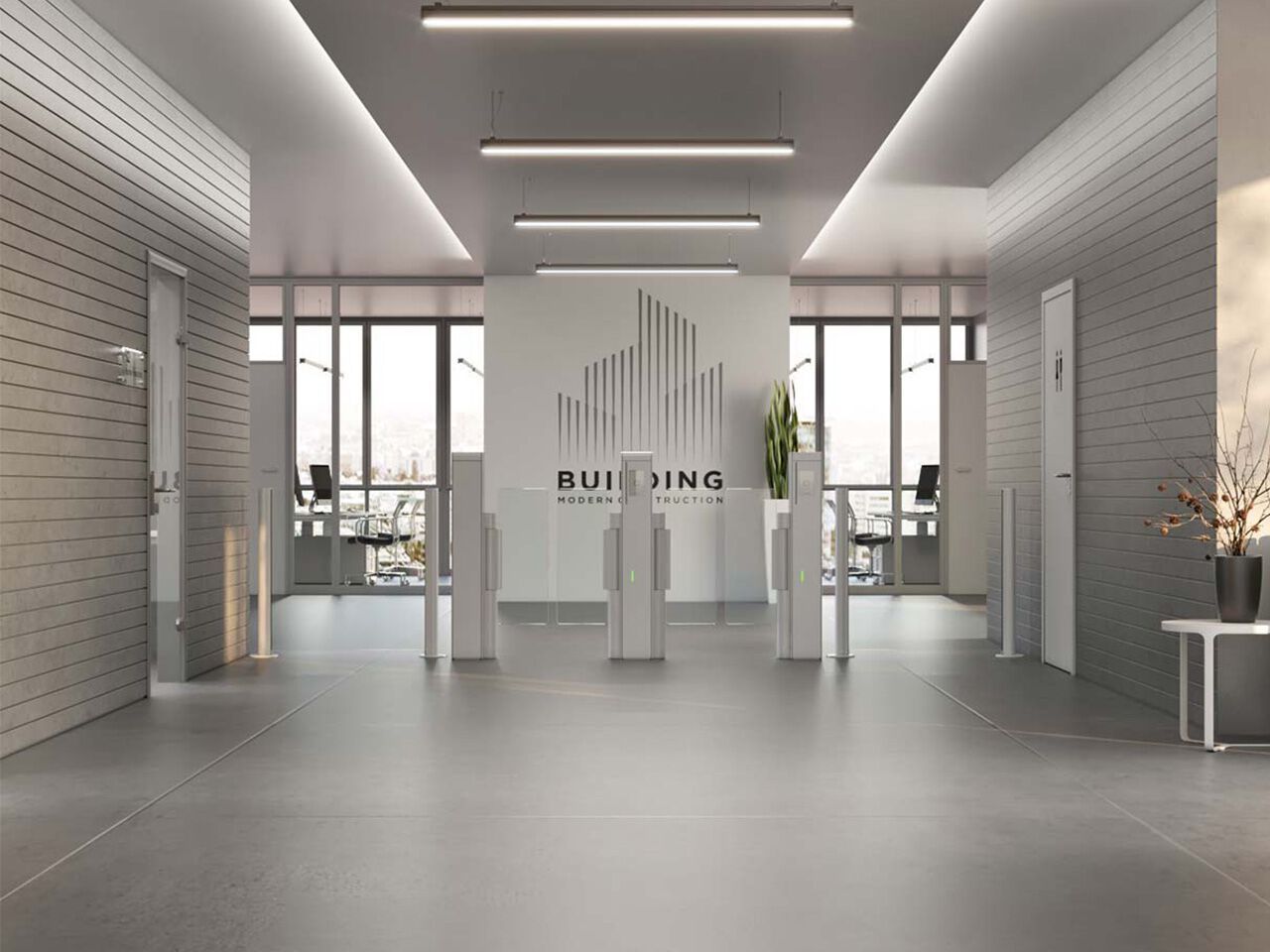 ARGUS V60 Drehkreuz aus Aluminium und Glas By Dormakaba