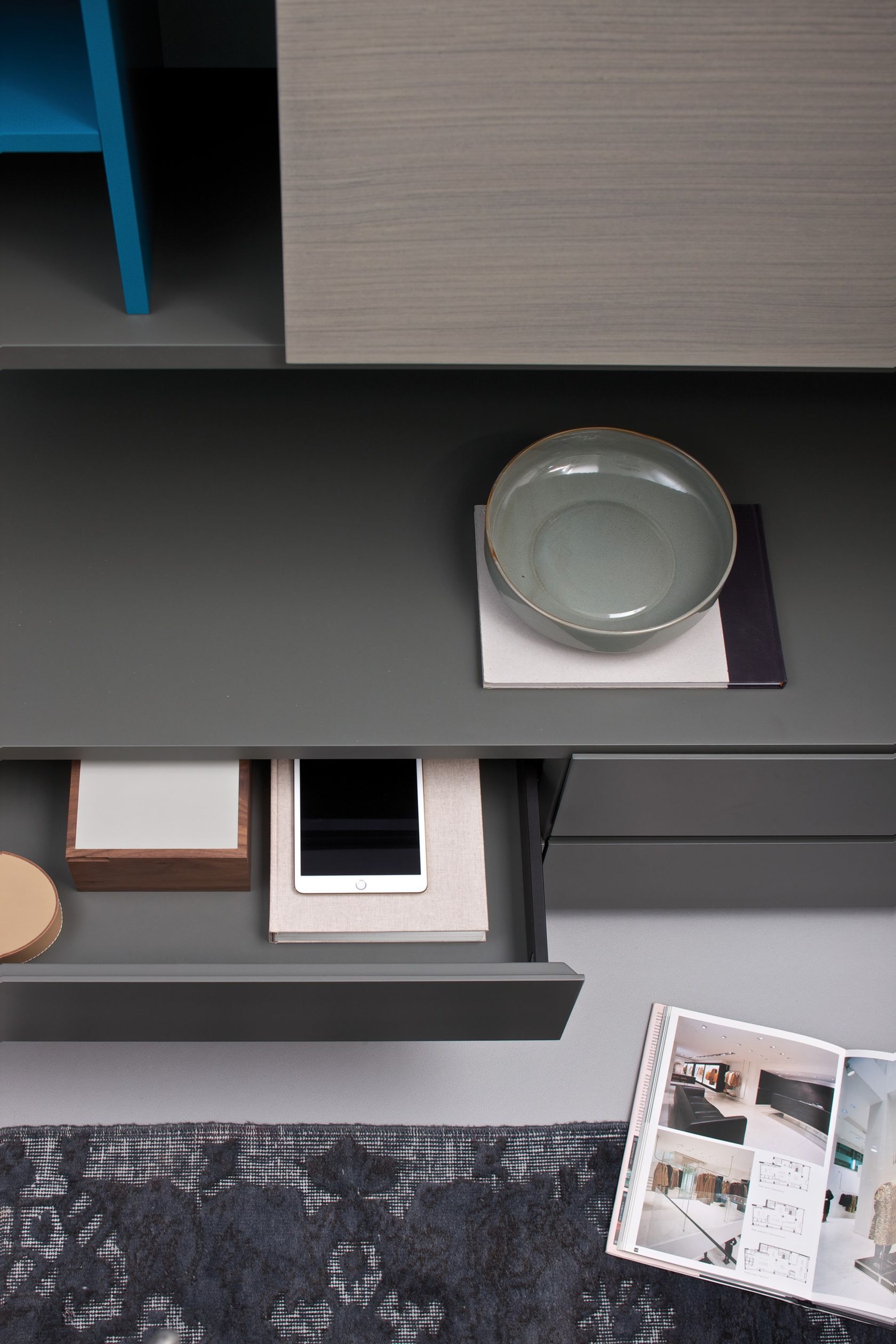 E-WALL | Storage wall Wall-mounted storage wall By ESTEL GROUP