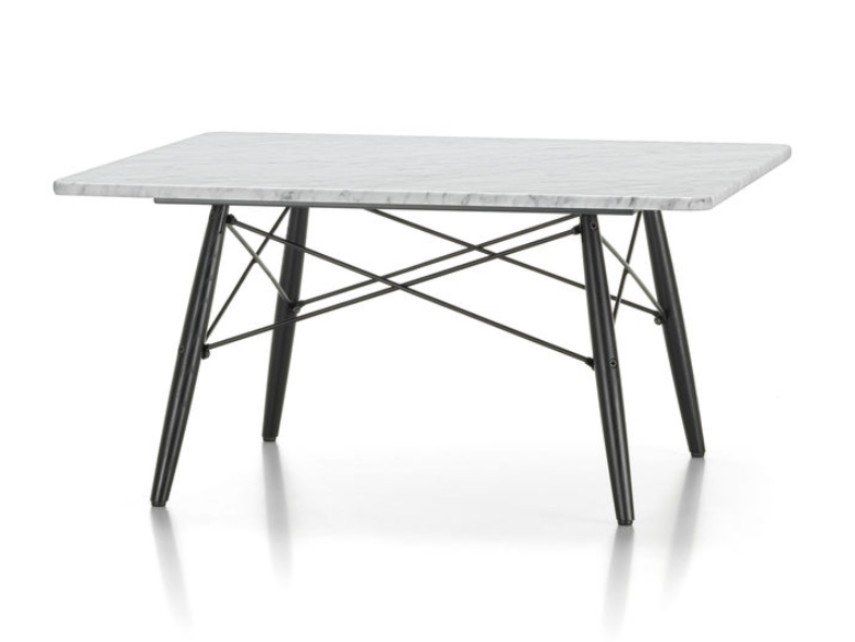 EAMES COFFEE TABLES Square Carrara marble coffee table By Vitra ...