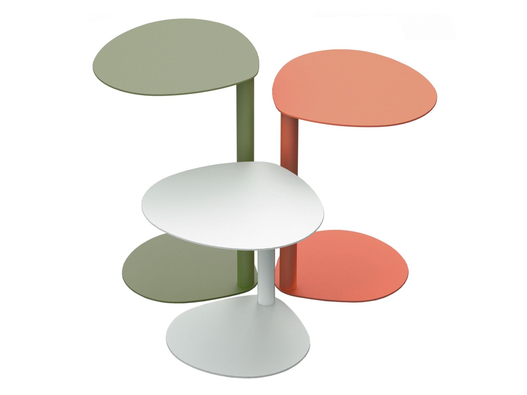 Powder coated steel coffee table EASY BOY By Segis design Bartoli Design