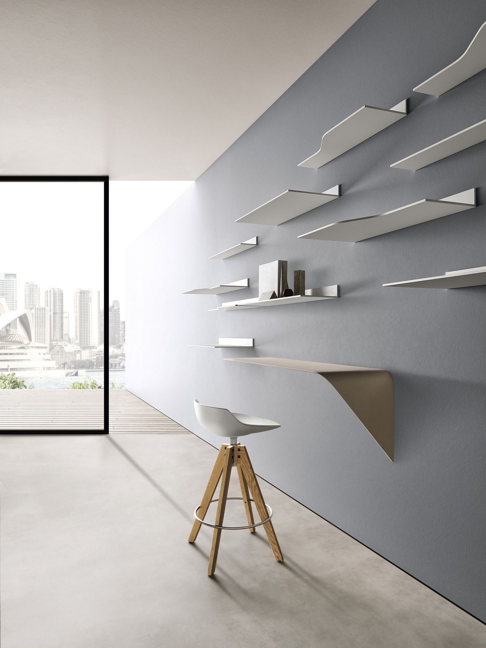 Mueble modular de pared montaje pared modular EASY WAVE By MDF Italia ...