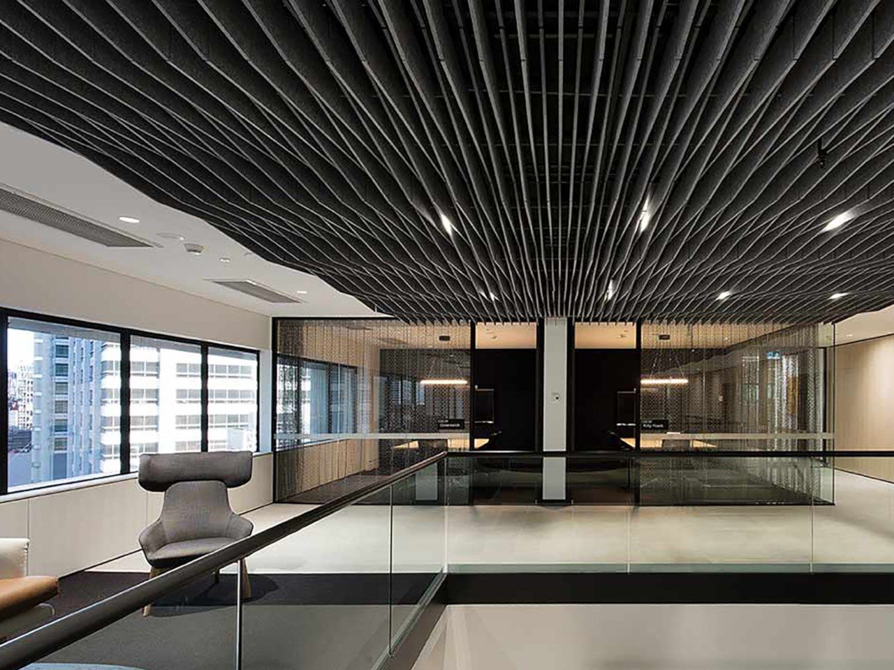 ECHOGRID® Acoustic PET ceiling panels By ECHOJAZZ