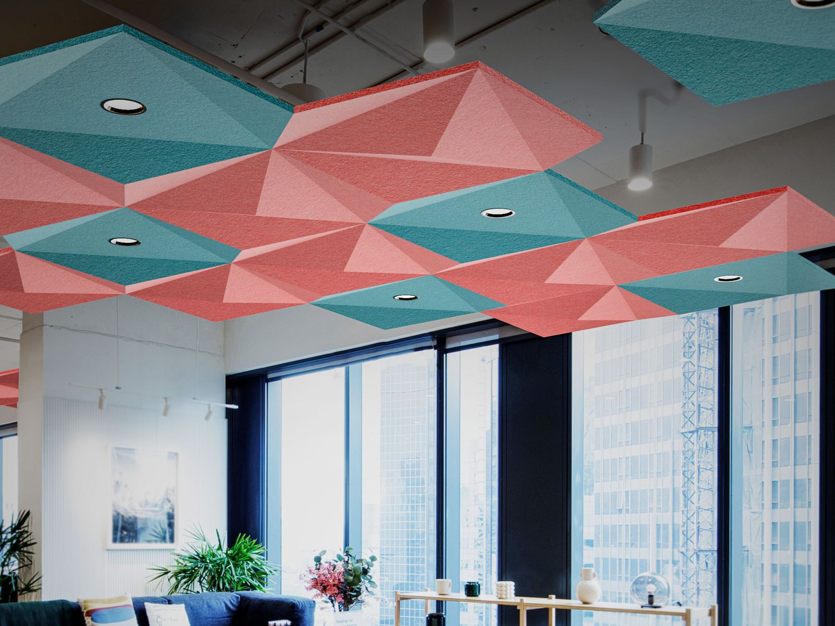ECHOLED® ORBIT Hanging acoustic panel with Integrated Lighting By ECHOJAZZ