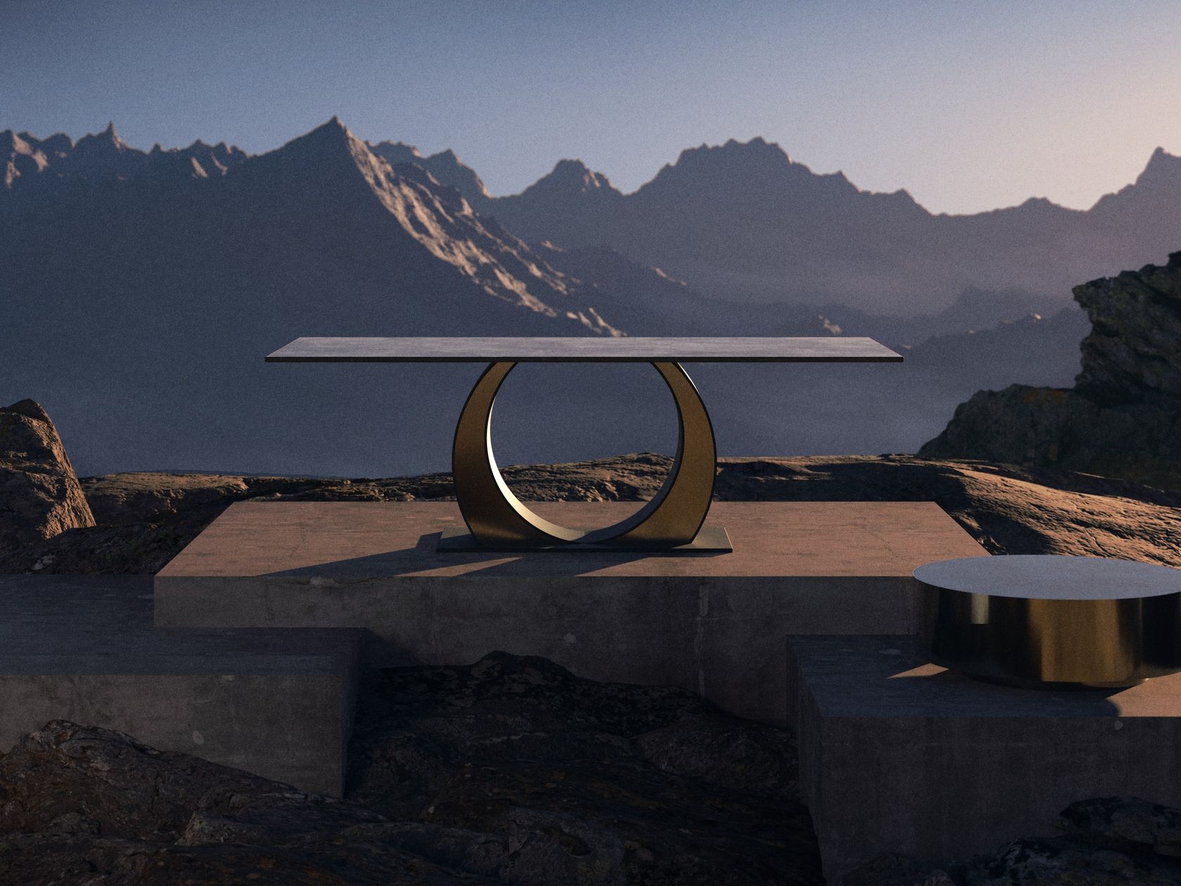 ECLIPSY Rectangular quartz dining table with quartz top By ORO NERO ...