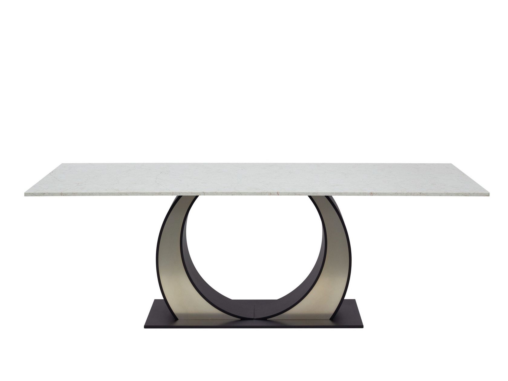 ECLIPSY Rectangular quartz dining table with quartz top By ORO NERO ...