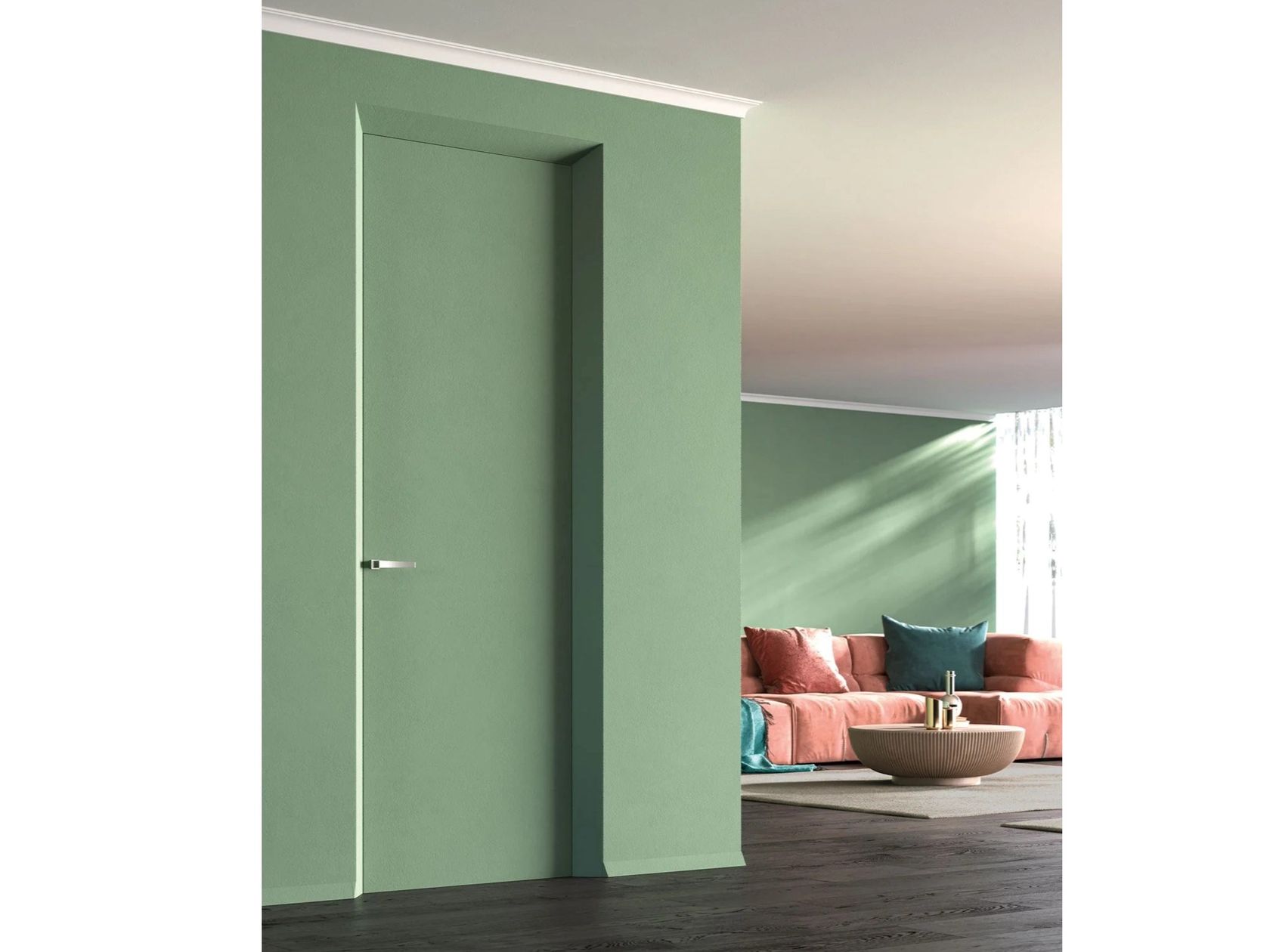 ECLISSE 40 Door frame for flush-to-wall, splayed hinged door By Eclisse