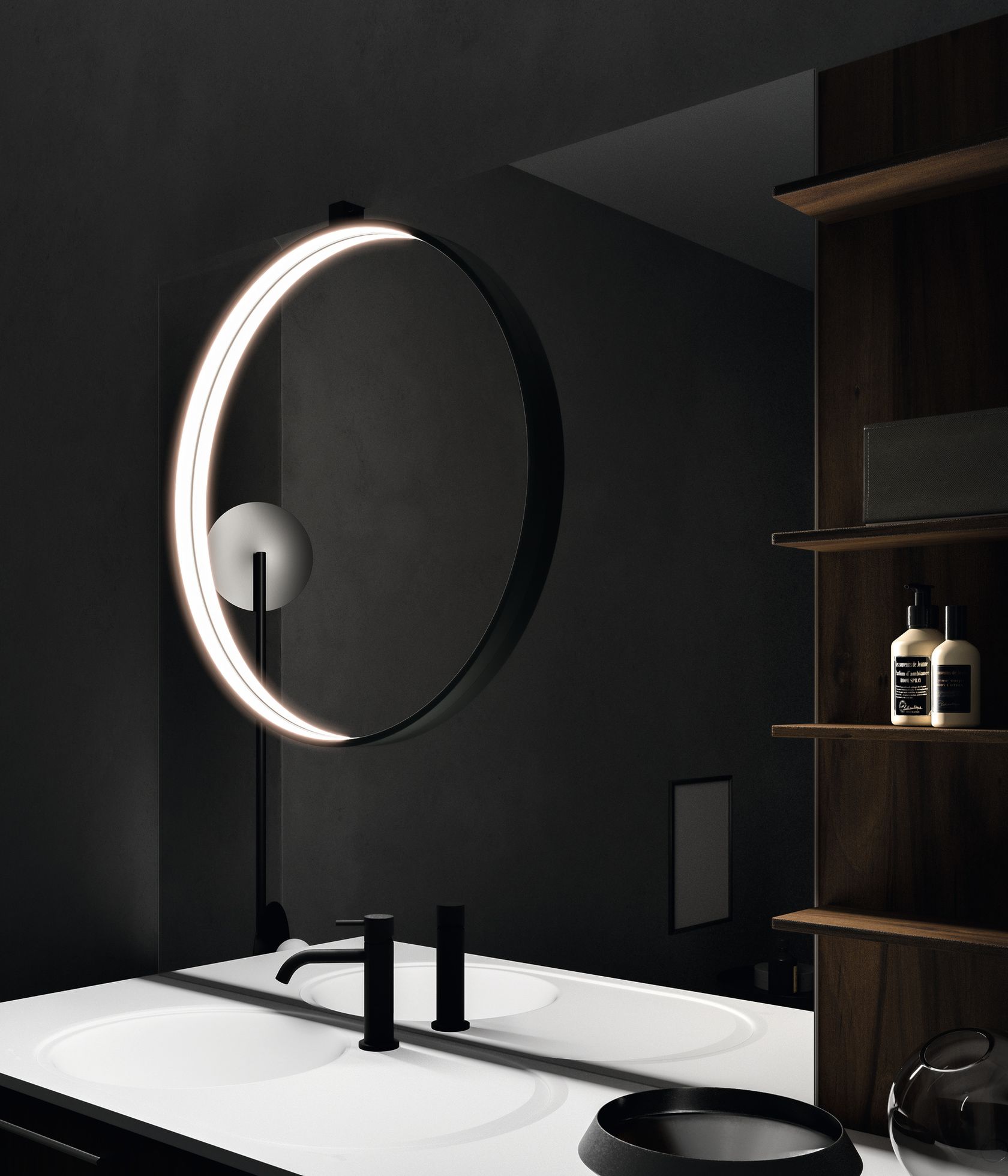 LED Mirror lamp for bathroom ECLISSI Cartabianca Collection By Cerasa