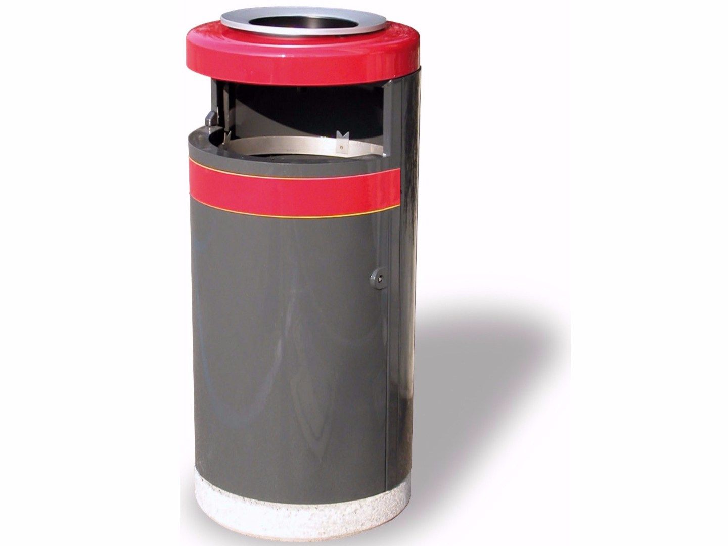Outdoor litter bin with ashtray ECO 130 WITH BIG ASH - TRAY By A.U.ESSE