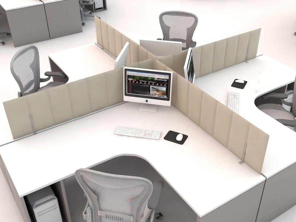 ECODESK | Desktop partition Polyester fibre desktop partition By Slalom